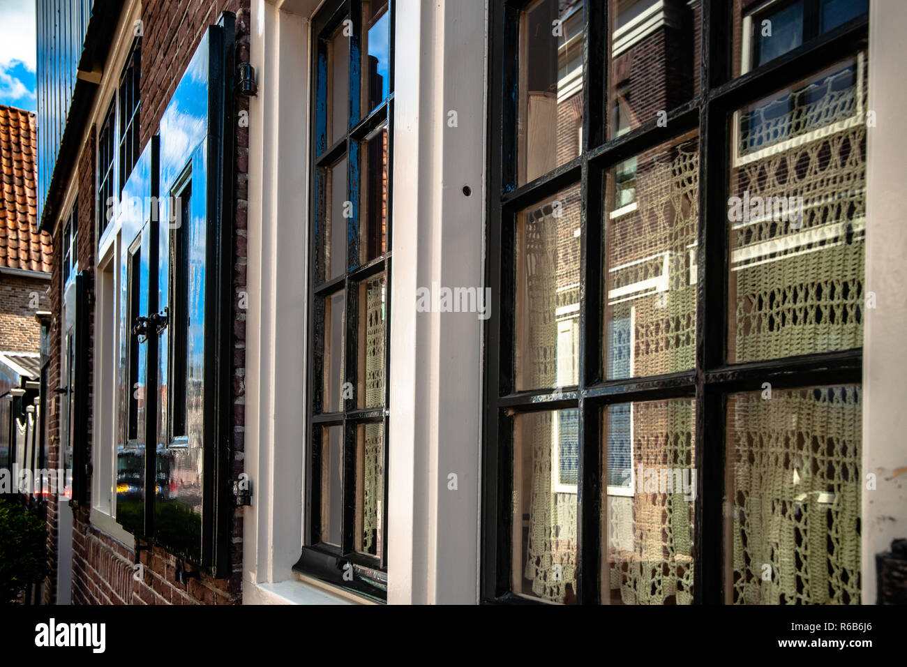 Details of cultural heritage in an old Dutch village (De Rijp) in North ...