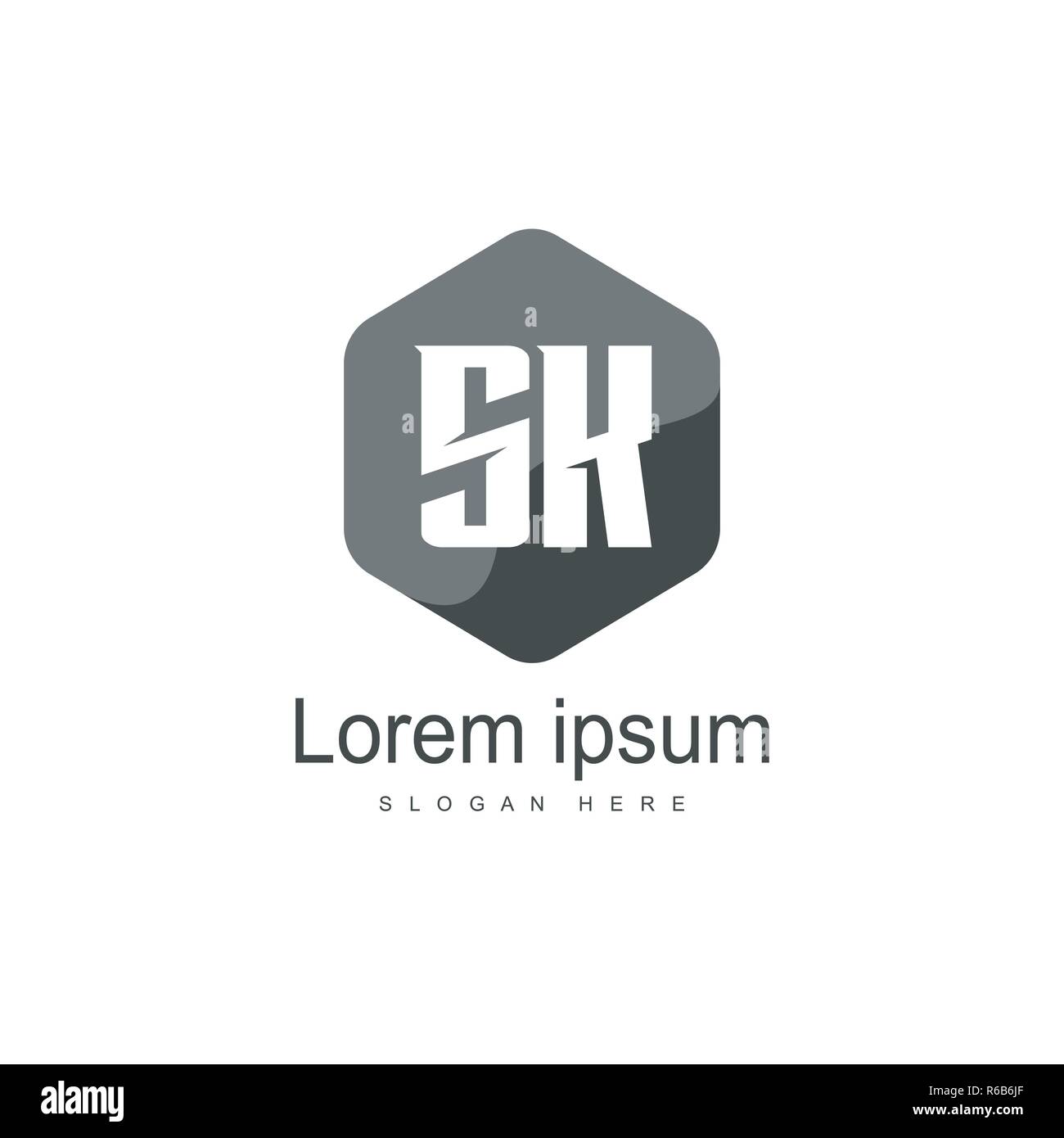 Initial letter SK Logo template design. minimal letter logo design ...
