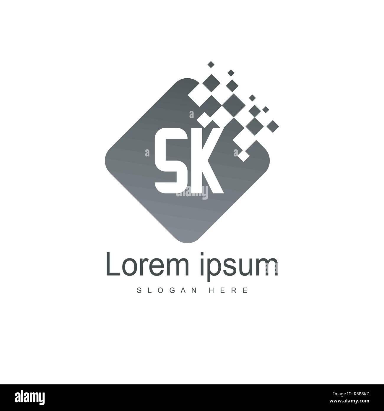 Initial letter SK Logo template design. minimal letter logo design ...