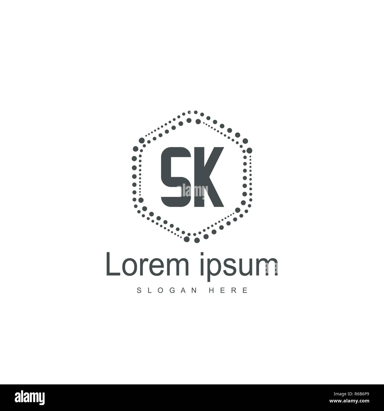 Initial letter SK Logo template design. minimal letter logo design ...