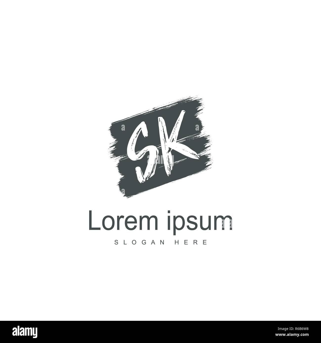 Initial letter SK Logo template design. minimal letter logo design ...