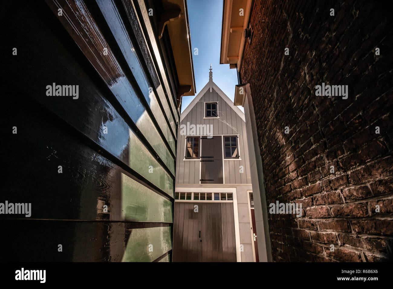 Details of cultural heritage in an old Dutch village (De Rijp) in North ...