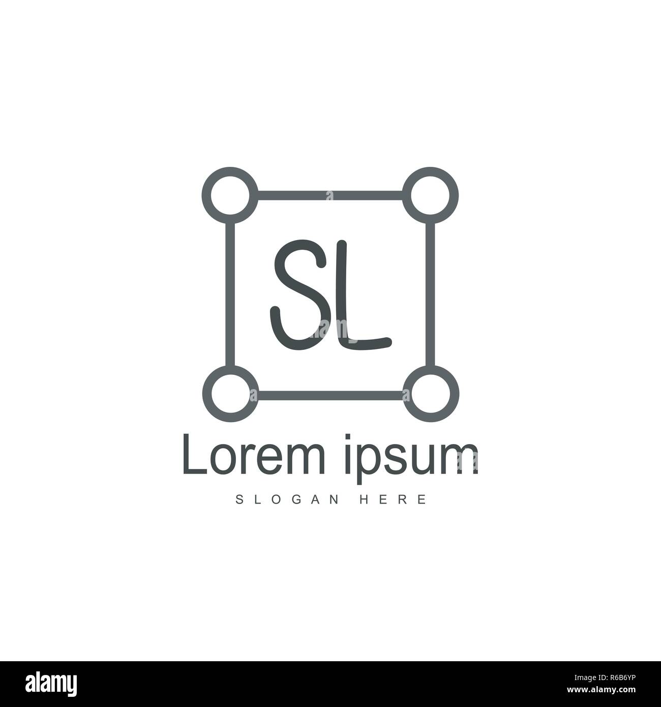 Initial letter SL logo template design. minimal letter logo design ...