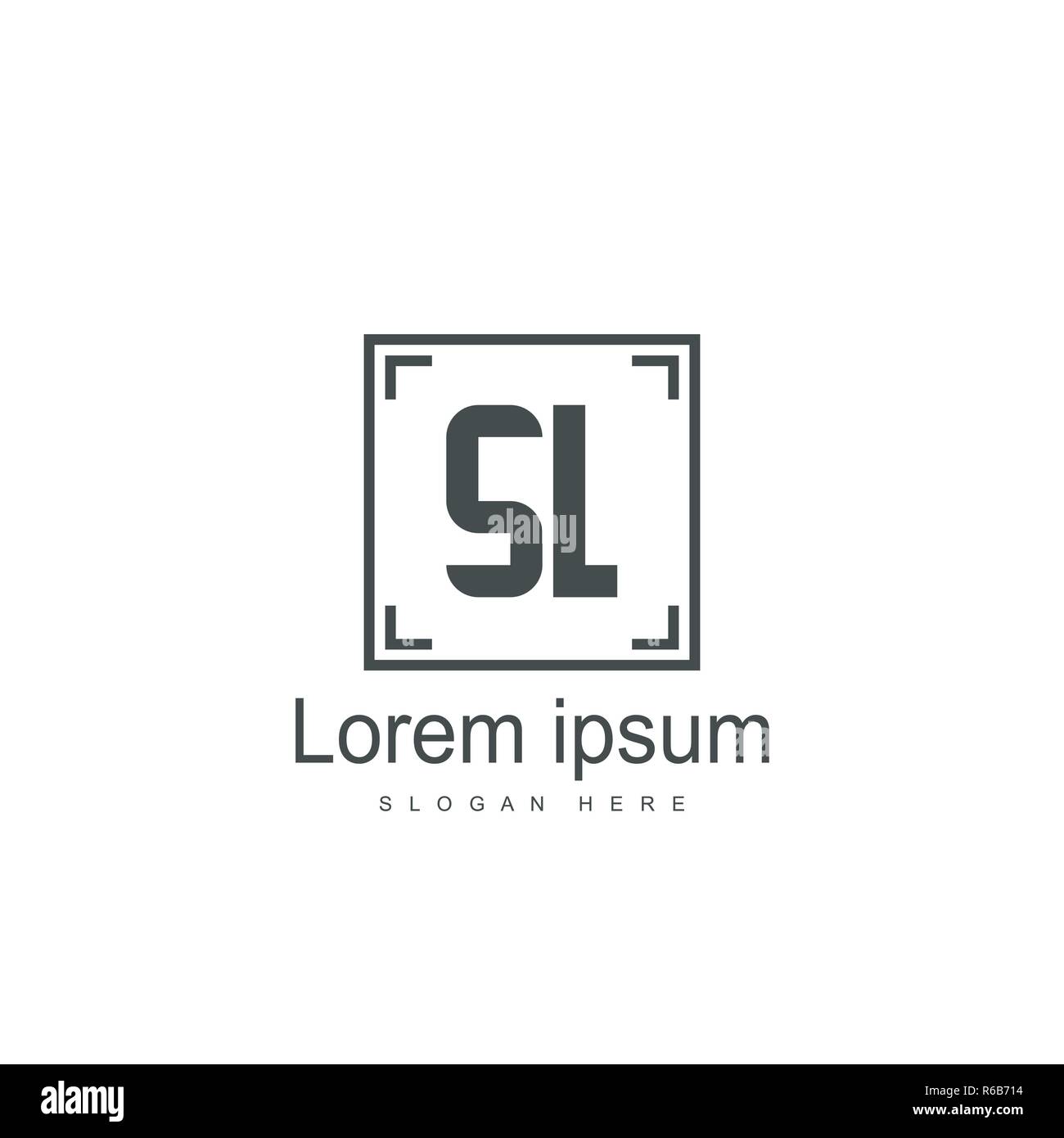 Initial letter SL logo template design. minimal letter logo design ...