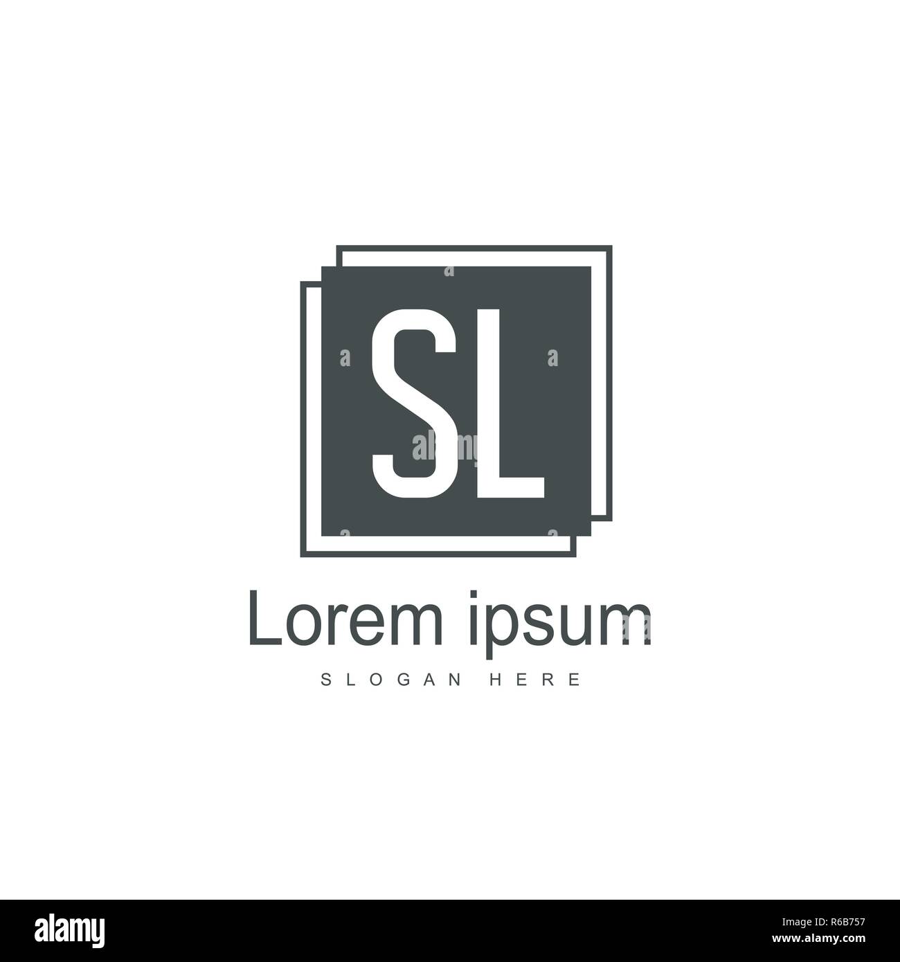 Initial letter SL logo template design. minimal letter logo design ...