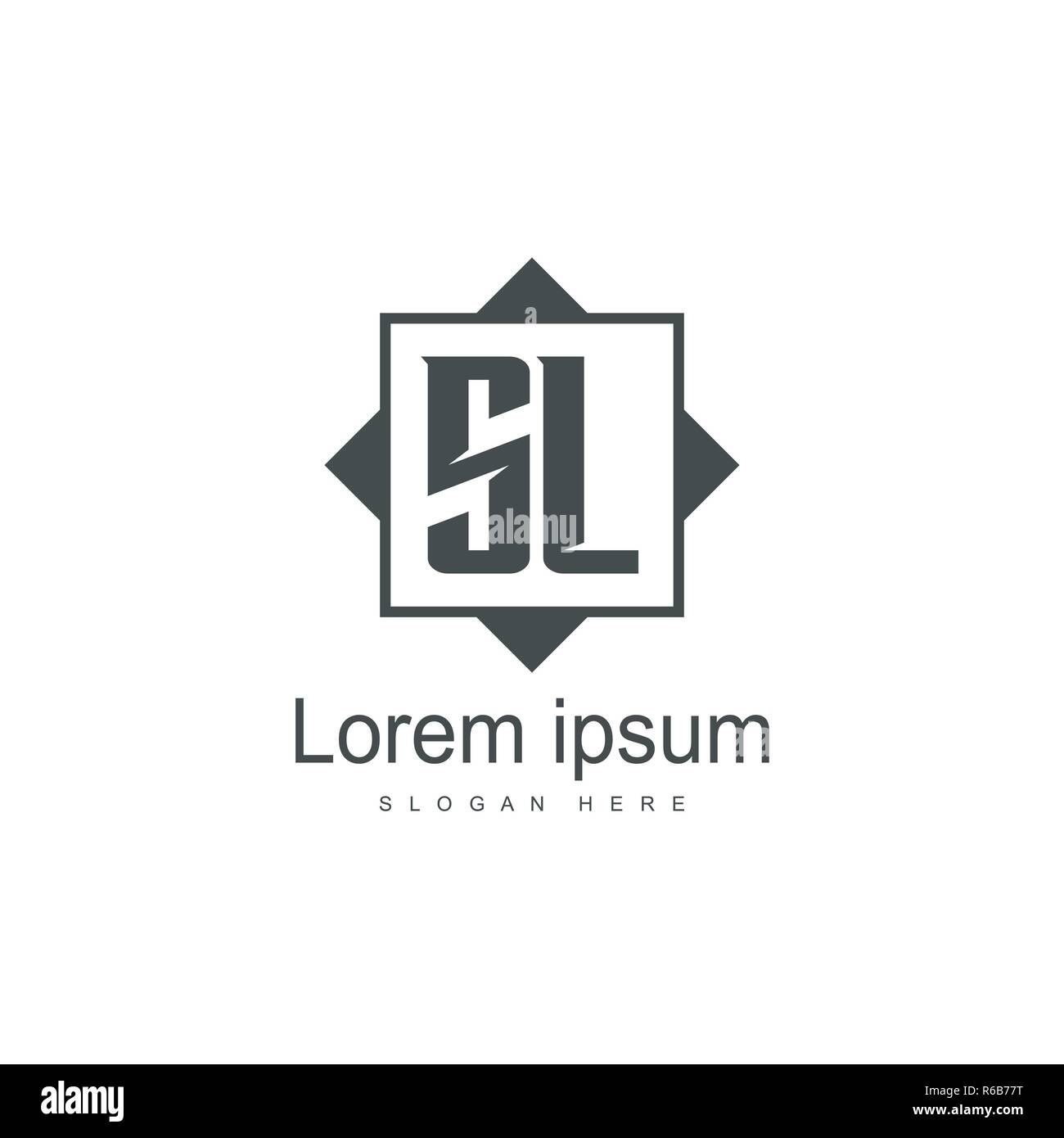 Initial letter SL logo template design. minimal letter logo design ...