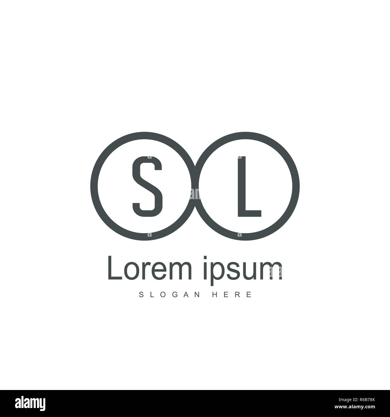 Initial letter SL logo template design. minimal letter logo design ...