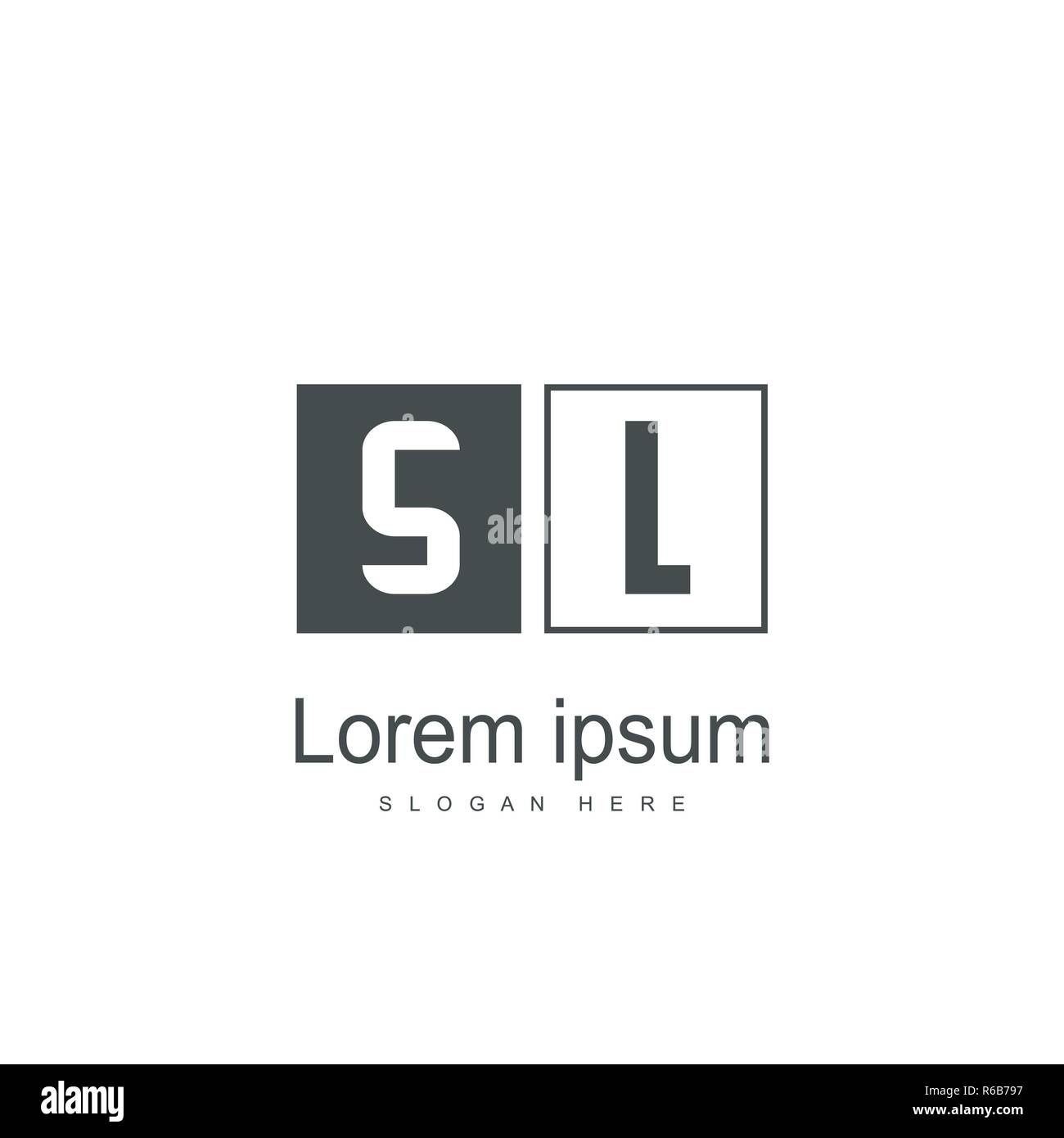 Initial letter SL logo template design. minimal letter logo design ...