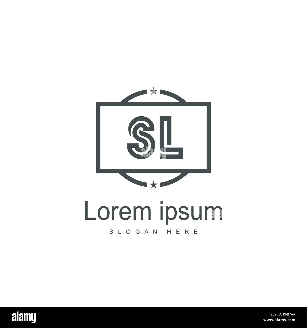 Initial letter SL logo template design. minimal letter logo design ...
