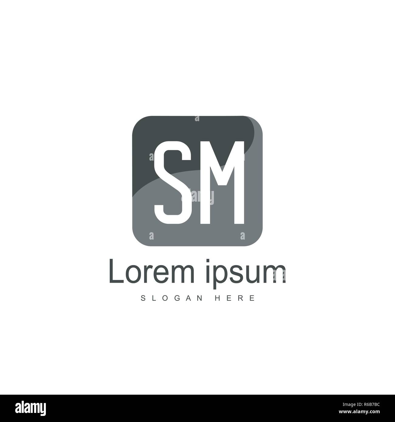 Initial letter SM logo template design. minimal letter logo design ...