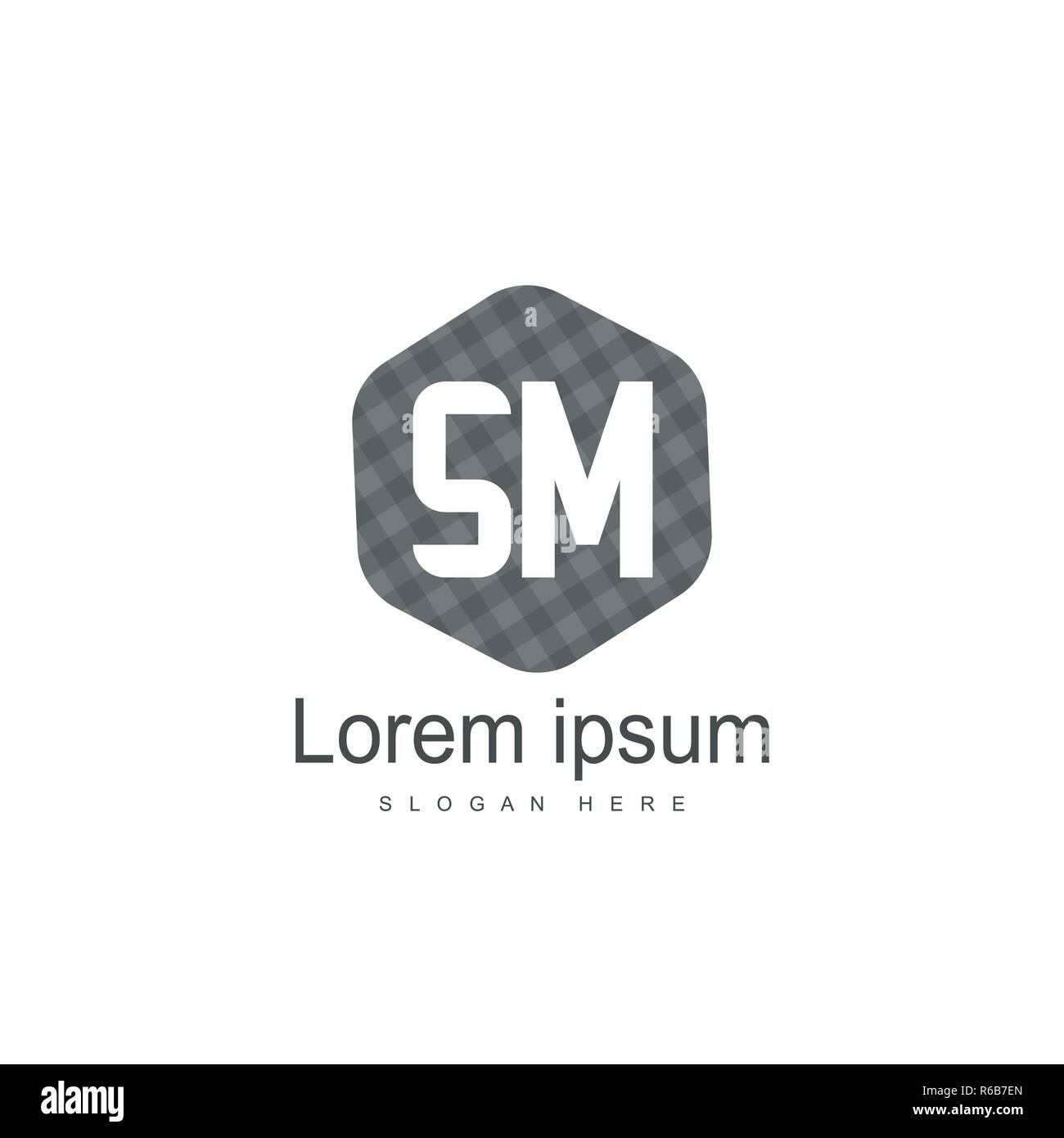Initial letter SM logo template design. minimal letter logo design ...