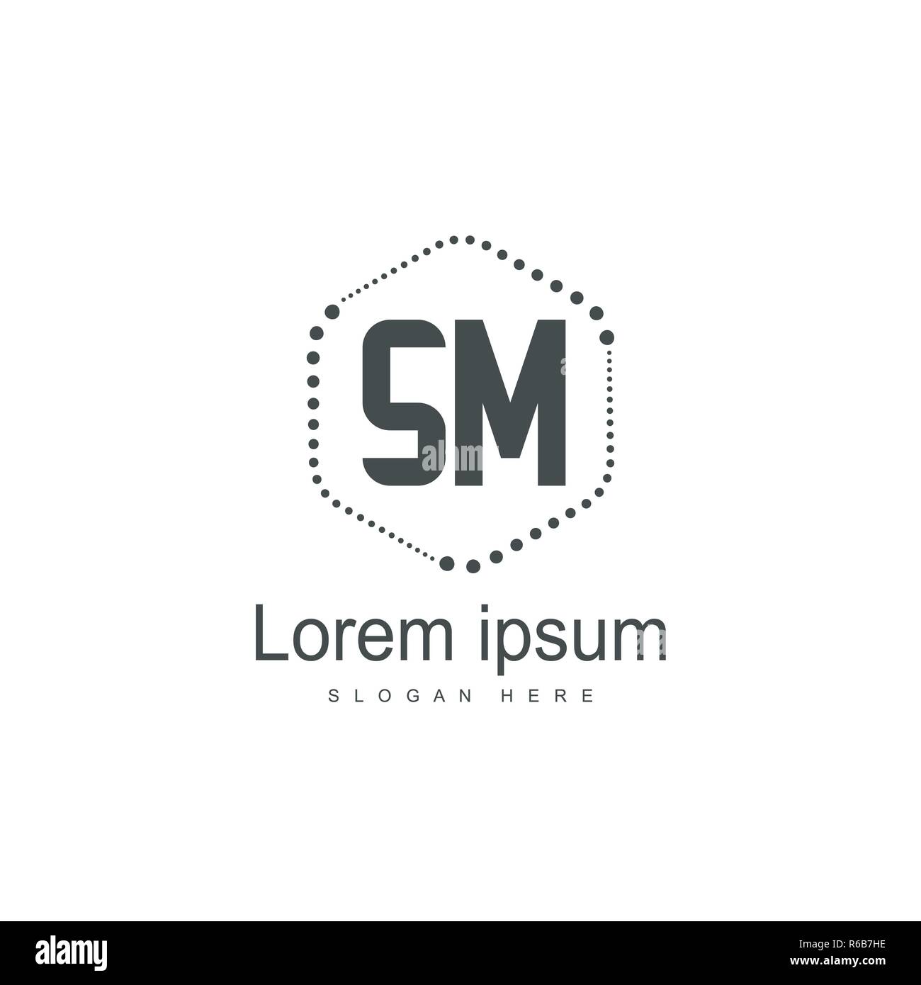 Initial letter SM logo template design. minimal letter logo design ...