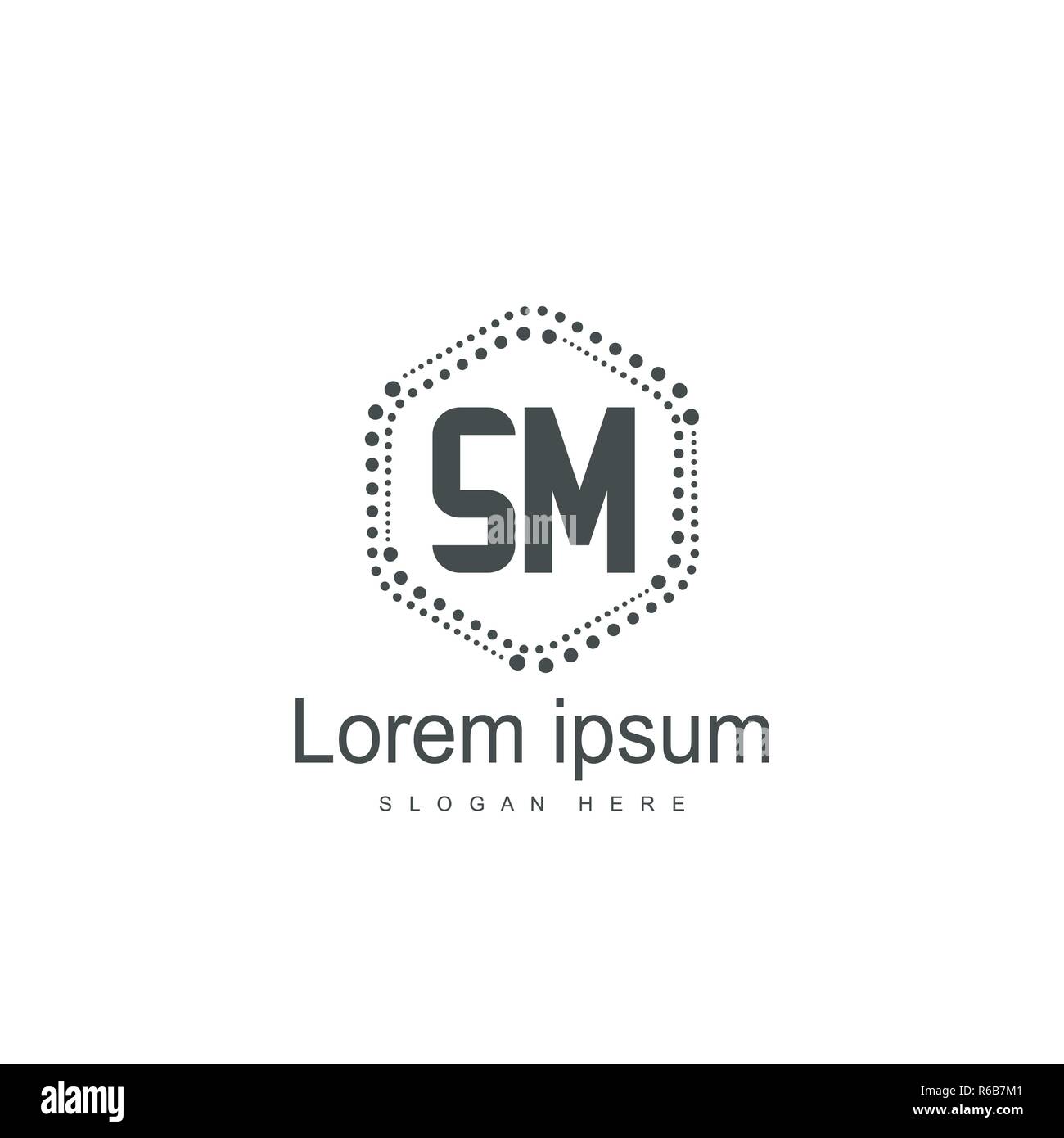Initial letter SM logo template design. minimal letter logo design ...