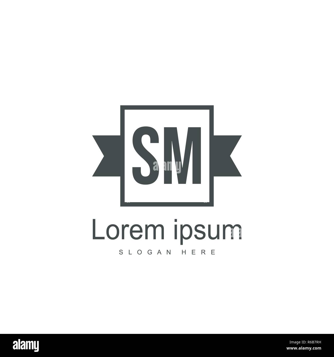 Initial letter SM logo template design. minimal letter logo design ...
