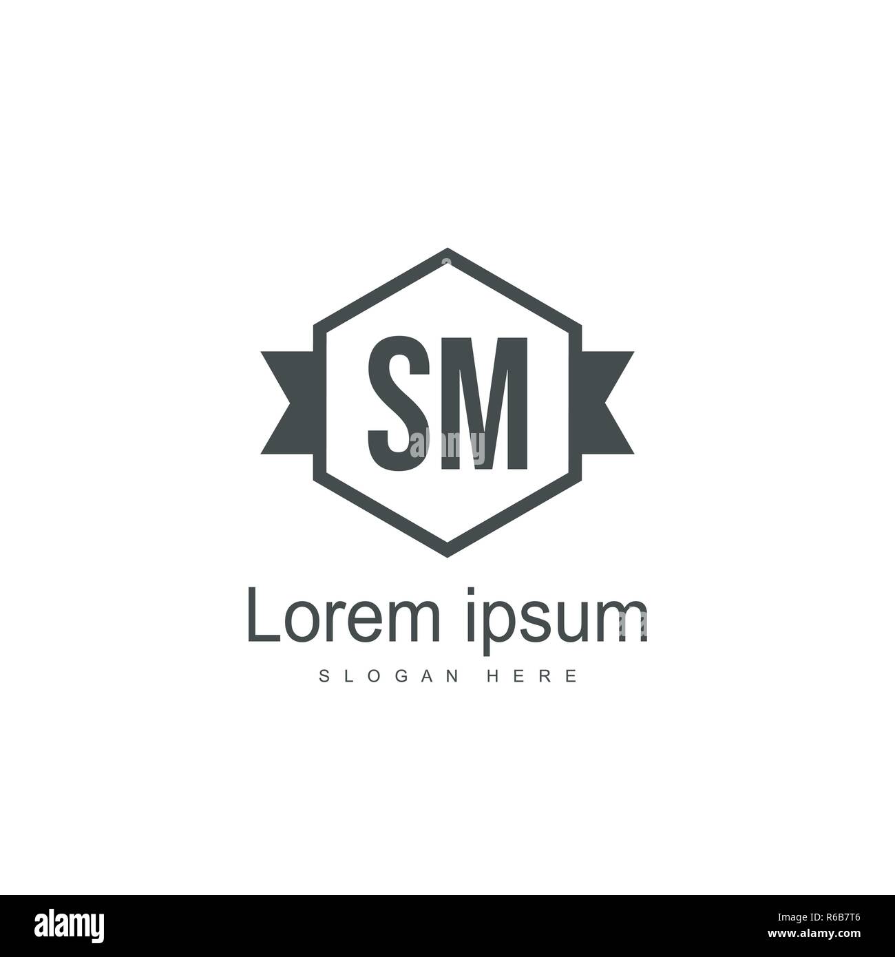 Initial letter SM logo template design. minimal letter logo design ...