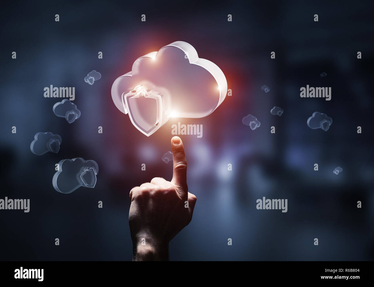 Computer and internet security concept presented by icon cloud Stock ...