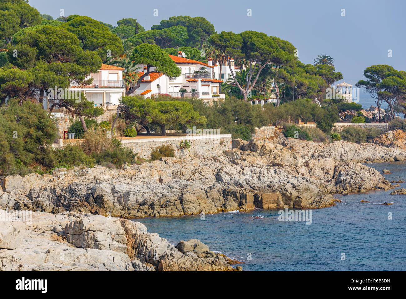 Nice detail from Costa Brava coastal in Spain, La Fosca Stock Photo - Alamy