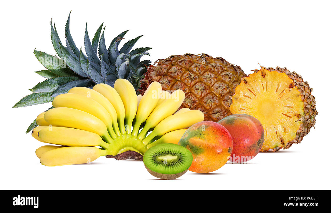 Tropical fruit papaya mango pineapple hi-res stock photography and ...