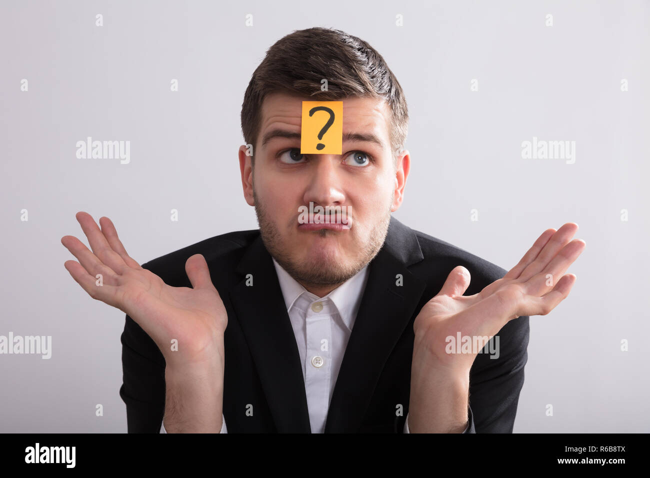 Confused sad question mark hi-res stock photography and images - Alamy