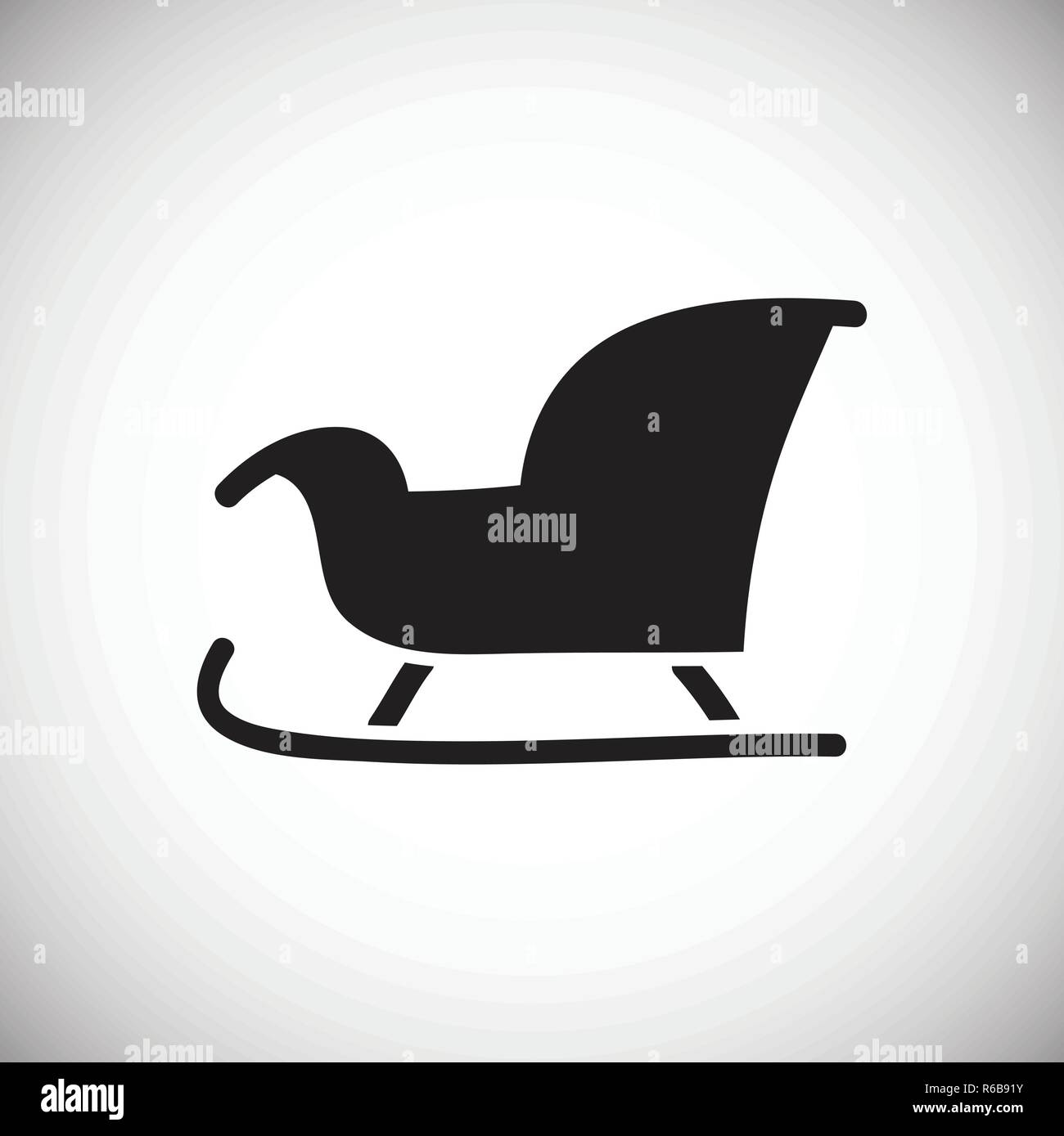 Christmas sled icon on white background for graphic and web design ...
