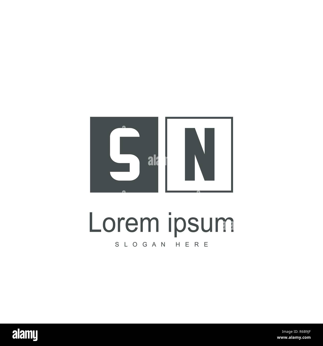 Letter Sn Logo High Resolution Stock Photography and Images - Alamy