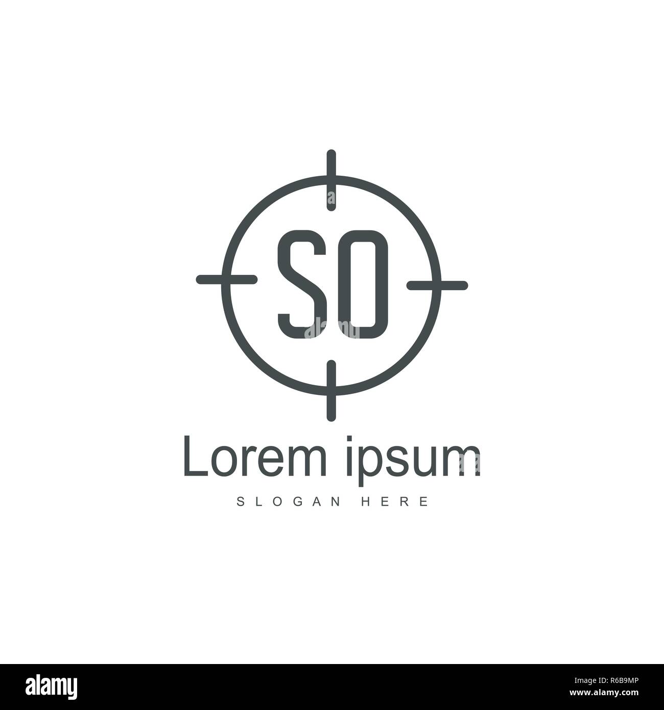 Initial letter SO Logo Template. Minimalist letter logo design Stock ...