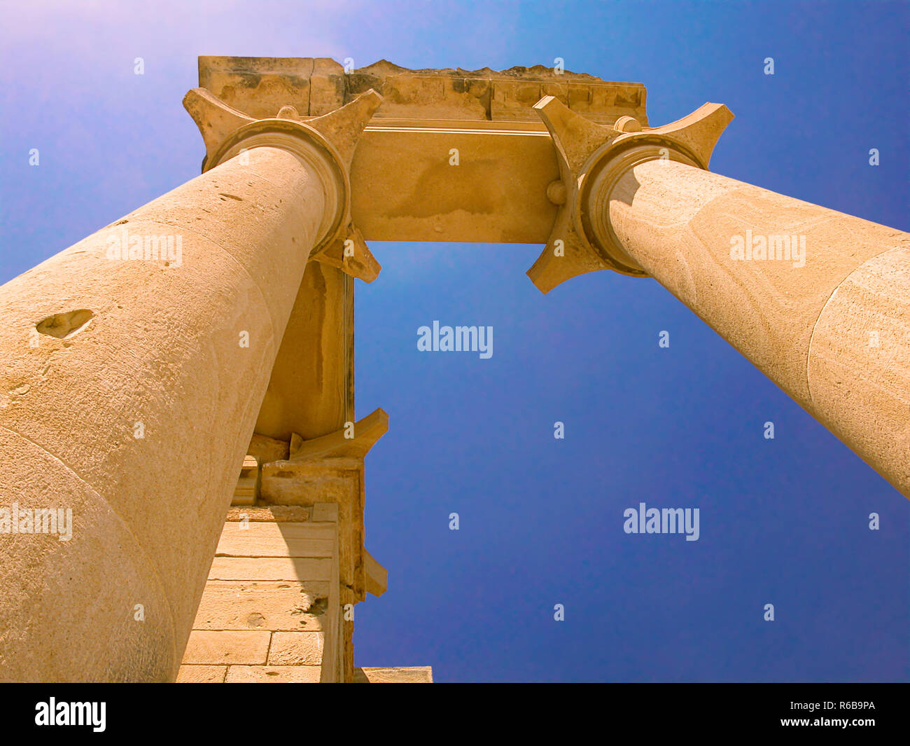 sacred altar area, Temple of Apollo Hylates, Kourion, Cyprus Stock ...