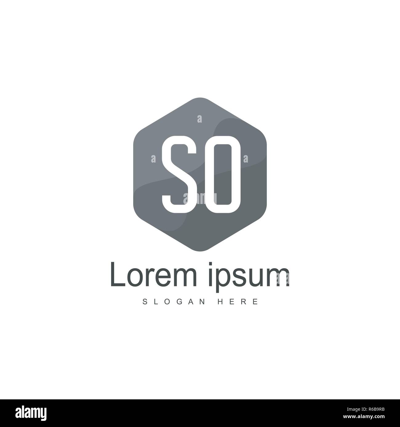Initial letter SO Logo Template. Minimalist letter logo design Stock ...