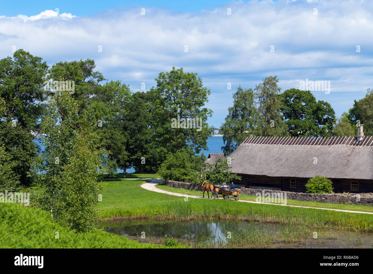 Horse and carriage ride by the Jüri-Jaagu farm at the Estonian Open Air ...
