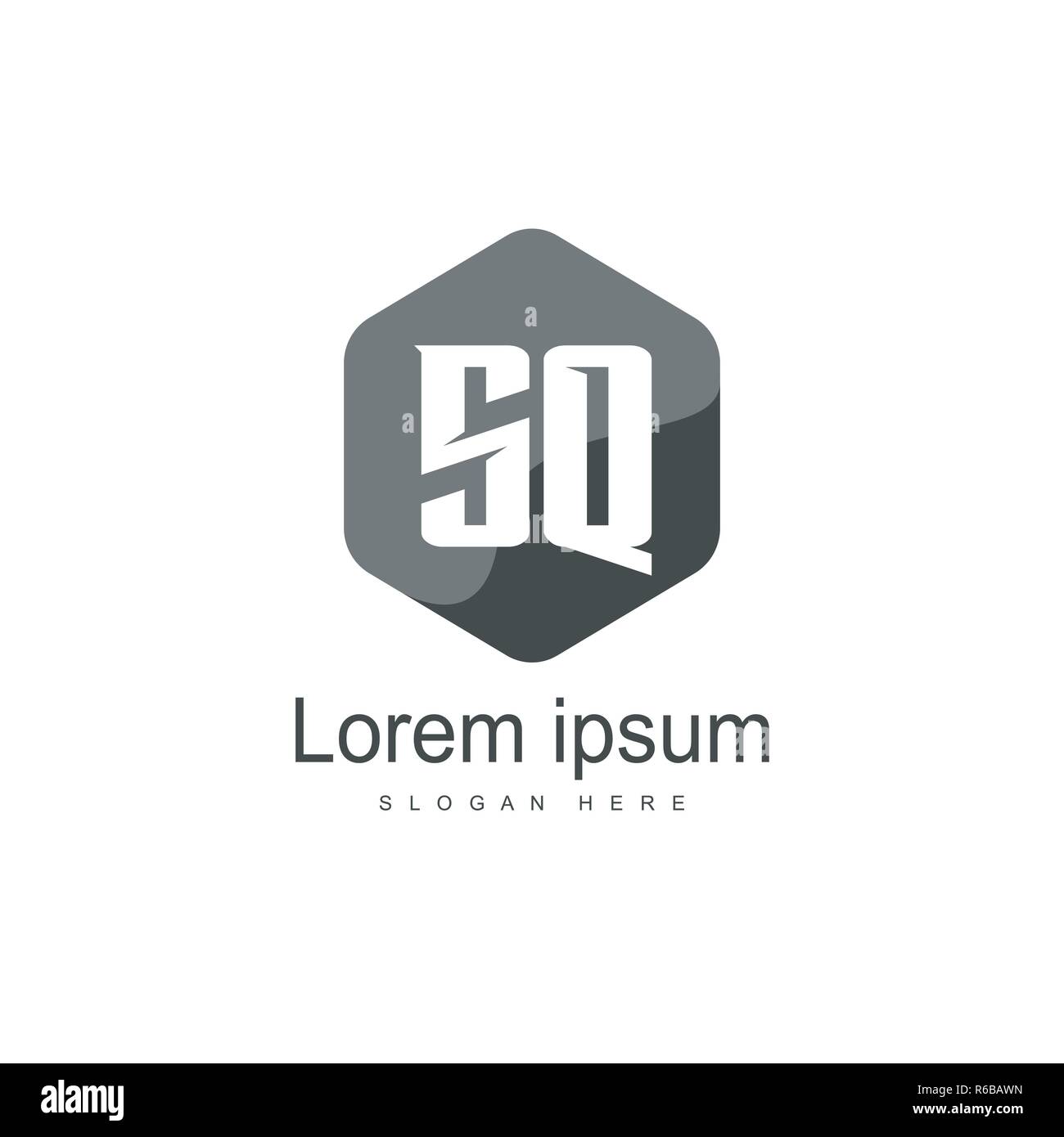 Initial letter SQ Logo Template. Minimalist letter logo design Stock ...
