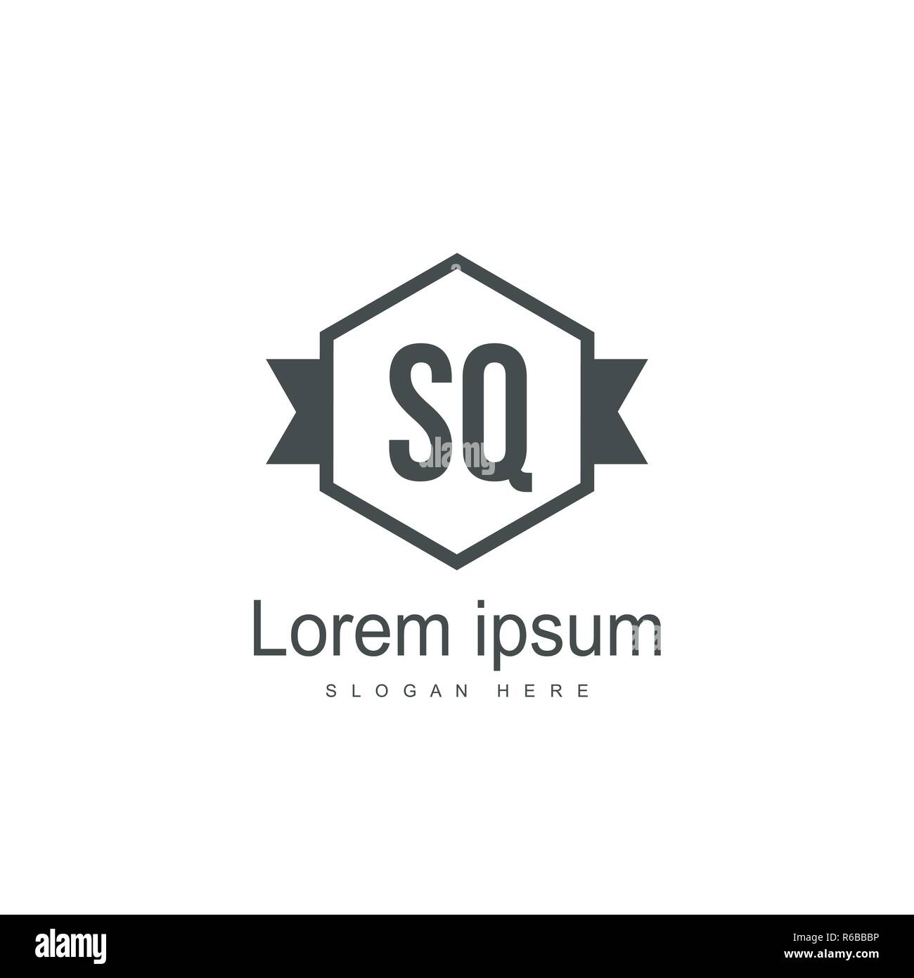 Initial letter SQ Logo Template. Minimalist letter logo design Stock ...