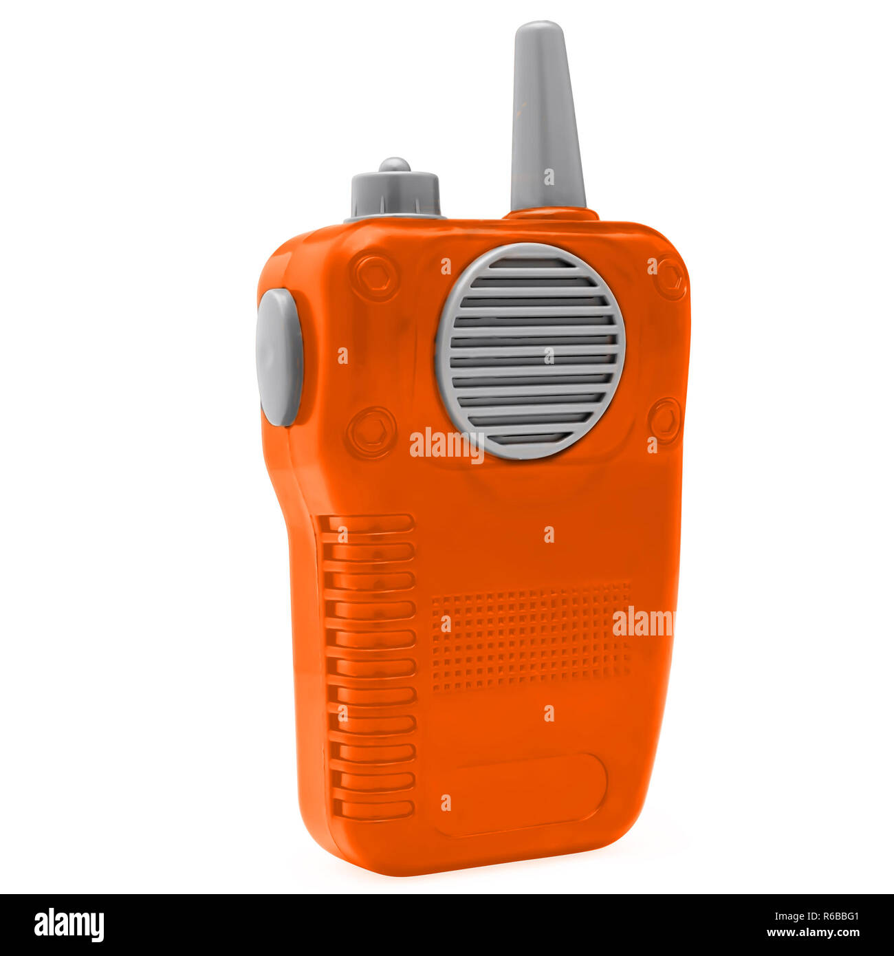 Isolated Orange Toy Plastic Radio on White Background Stock Photo - Alamy