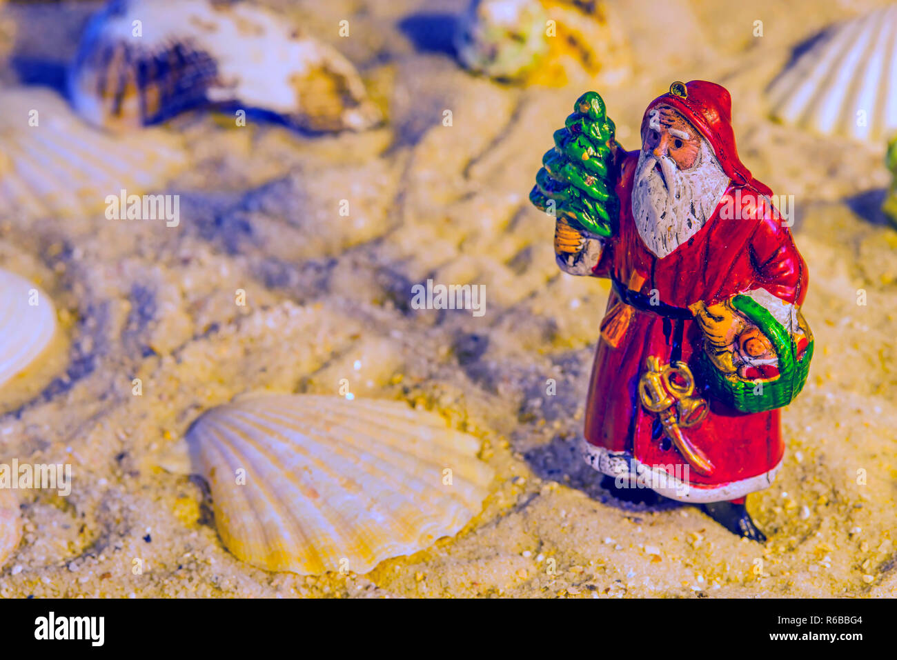 Santa Claus On A Beach Stock Photo - Alamy