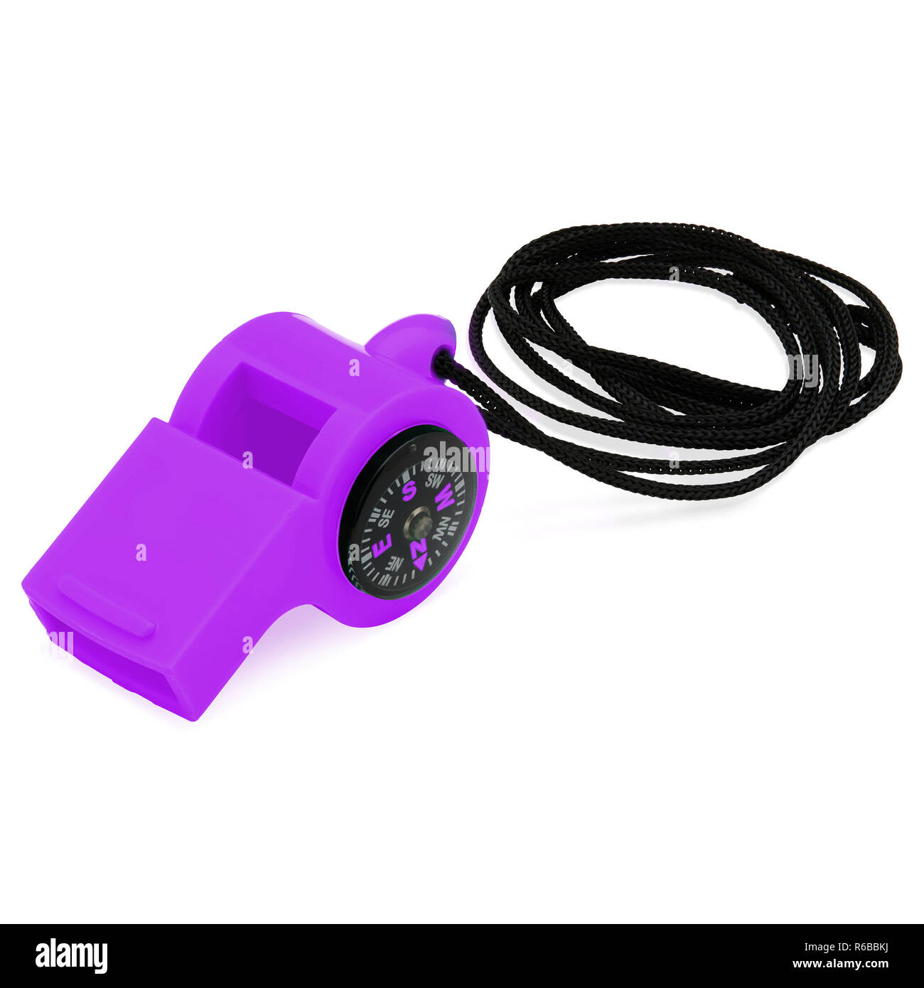 Isolated Purple Toy Compass Whistle on White Background Stock Photo - Alamy