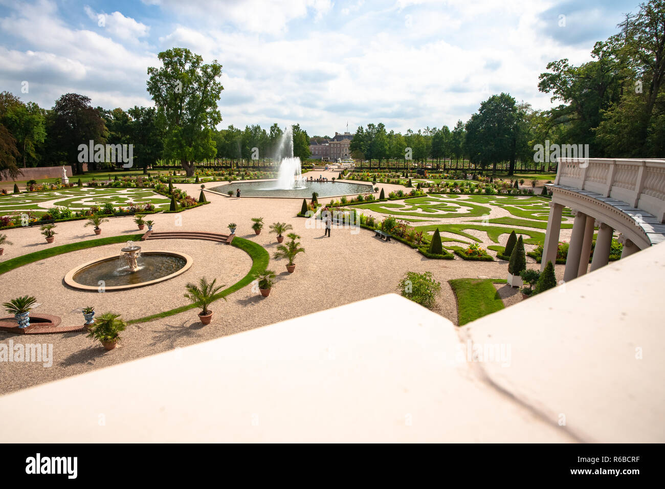 Dutch baroque garden or a former royal palace and now a national museum ...