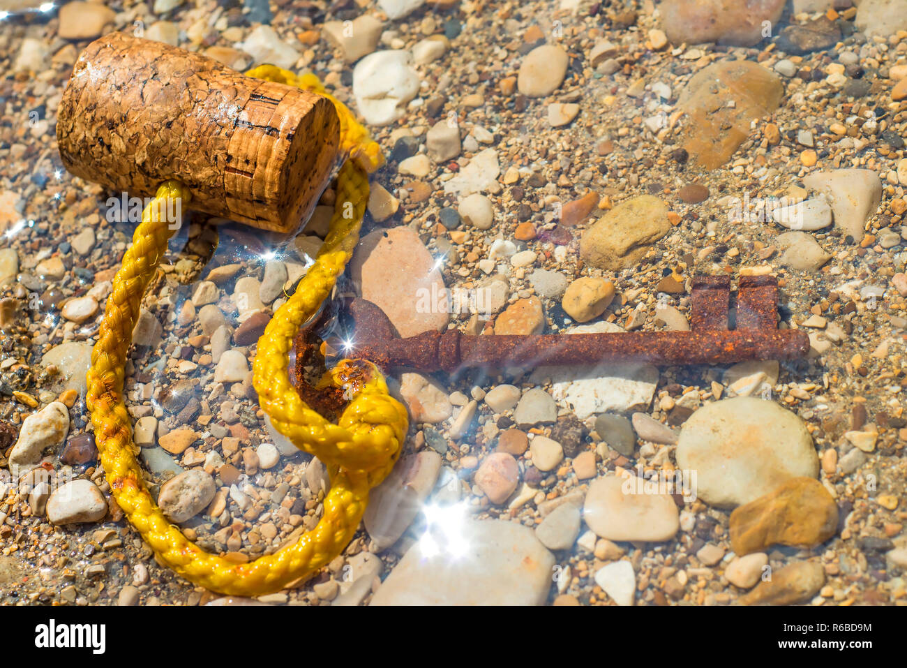 Old Key In The Sea Stock Photo - Alamy