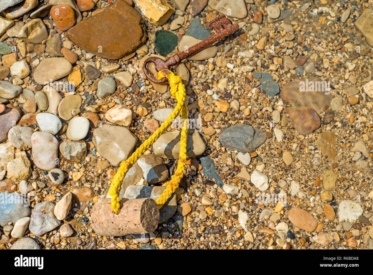 Old Key In The Sea Stock Photo - Alamy