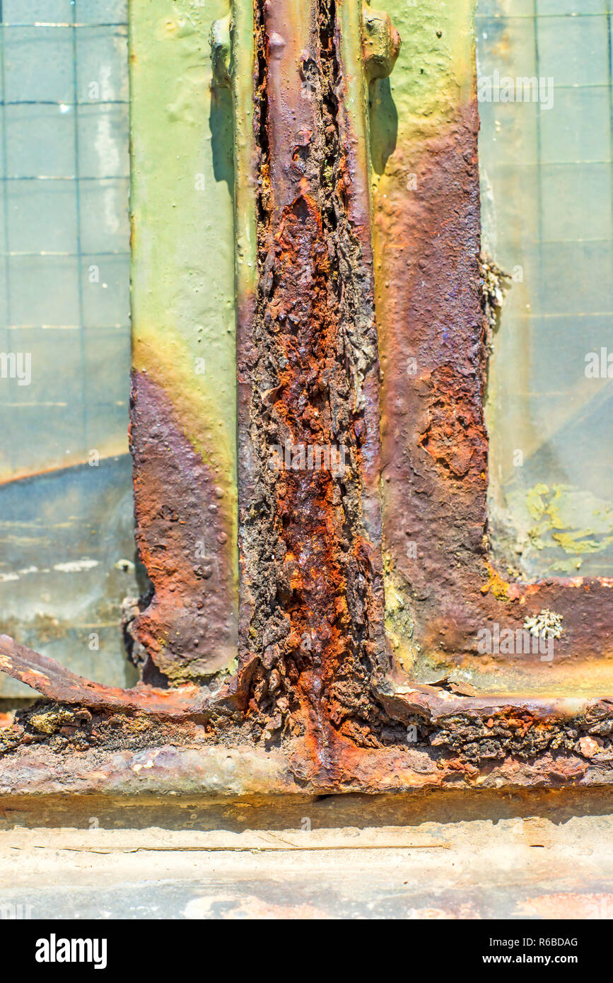 Rusty Old Window Frame Stock Photo - Alamy