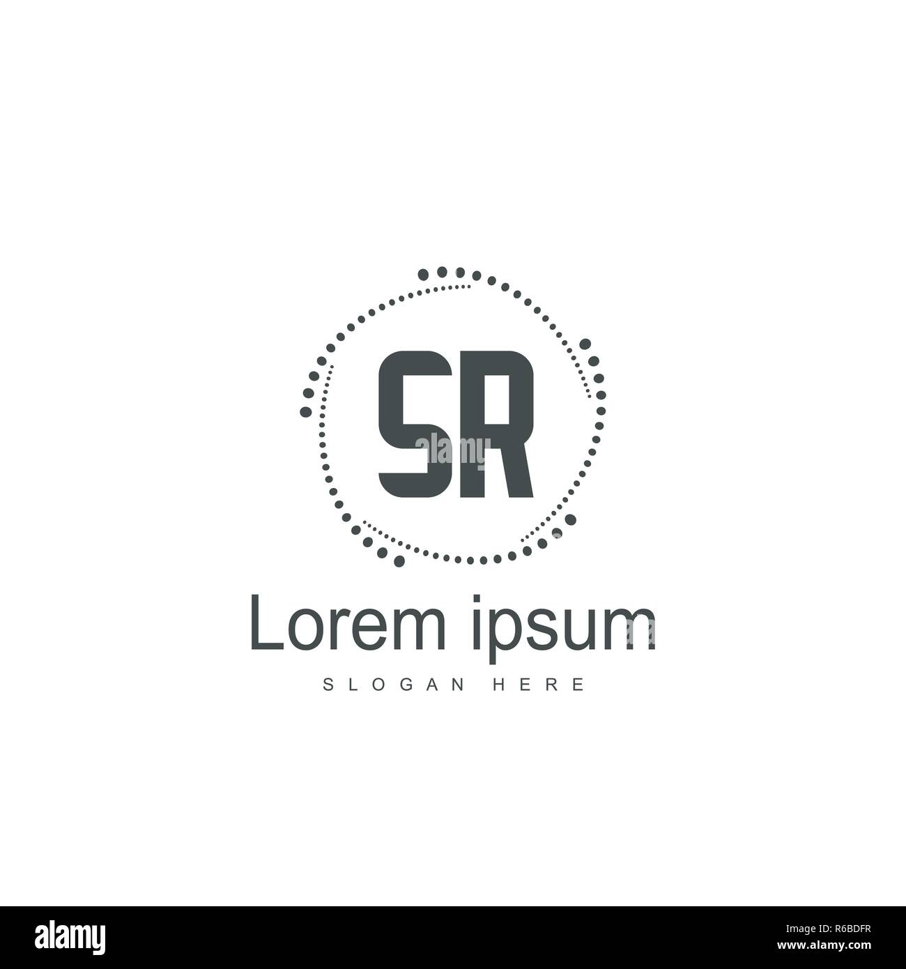 Initial letter SR Logo Template. Minimalist letter logo design Stock ...