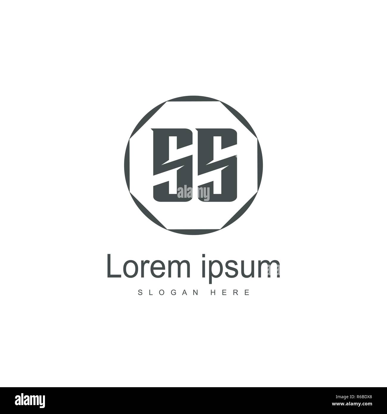Initial letter SS Logo Template. Minimalist letter logo design Stock ...