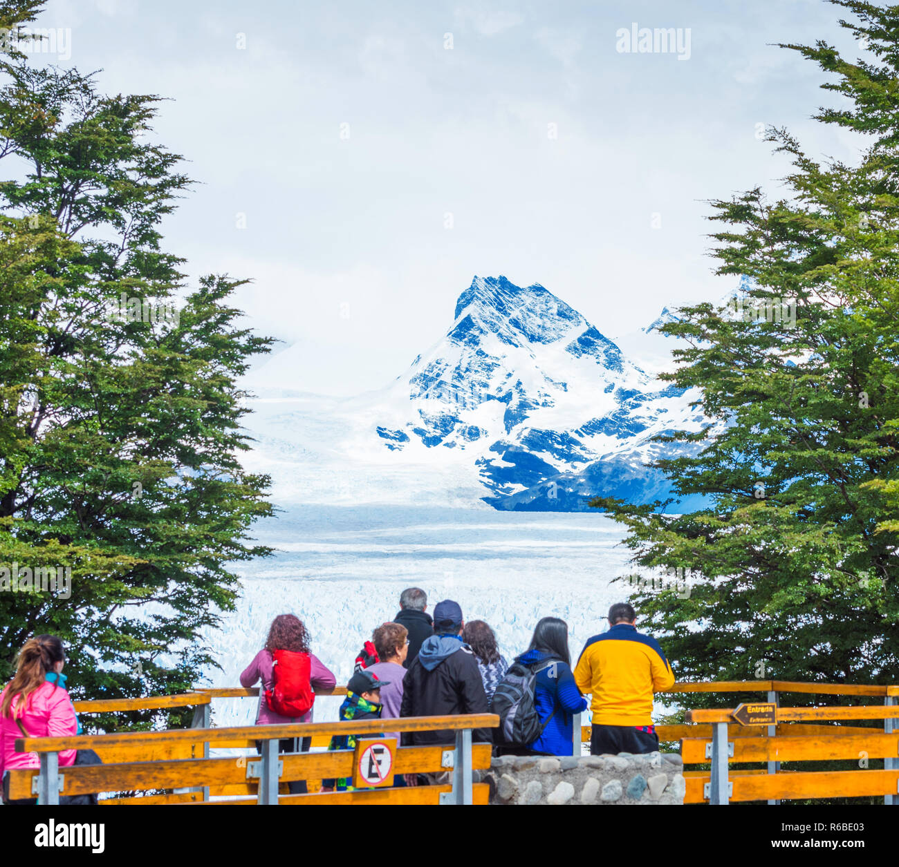 PATAGONIA, ARGENTINA - JANUARY 7, 2018: A group of people on the ...