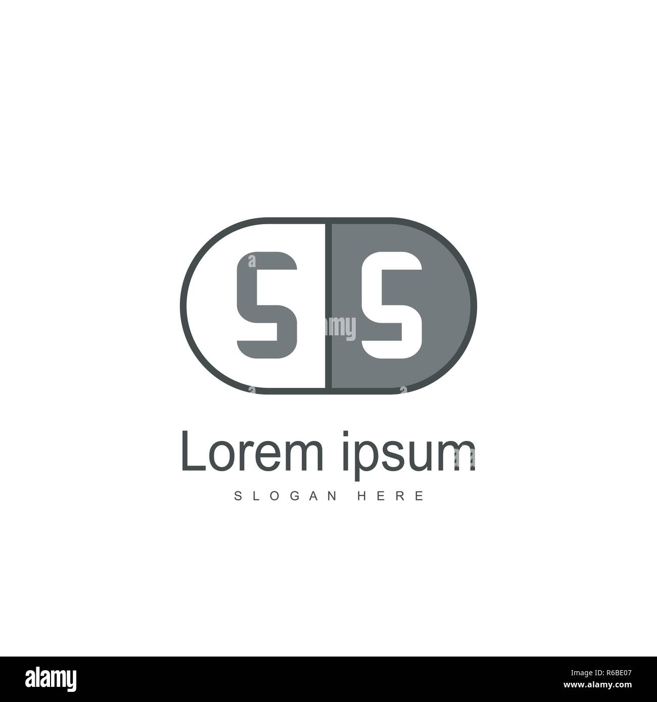 Initial letter SS Logo Template. Minimalist letter logo design Stock ...