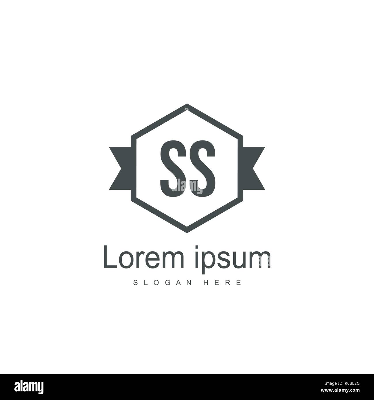 Initial letter SS Logo Template. Minimalist letter logo design Stock ...