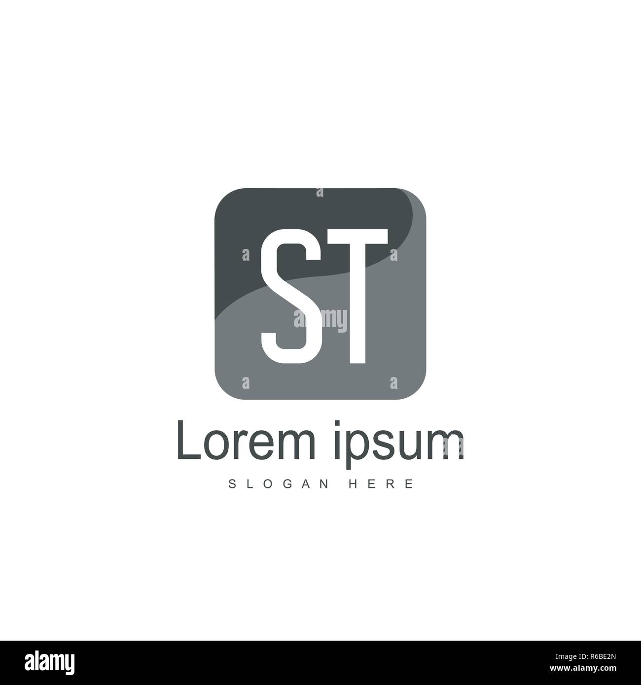 Initial letter ST Logo Template. Minimalist letter logo design Stock ...