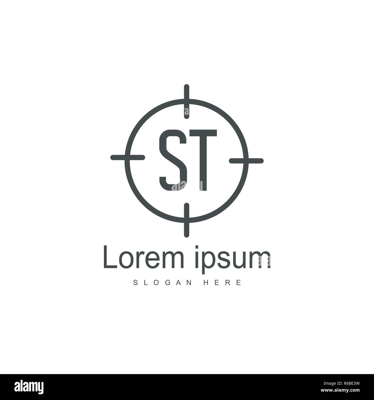 Initial letter ST Logo Template. Minimalist letter logo design Stock ...