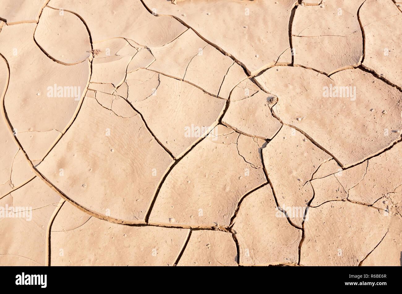 close-up view of Expansive clay, dry floor, swakop river, Namibia Stock ...