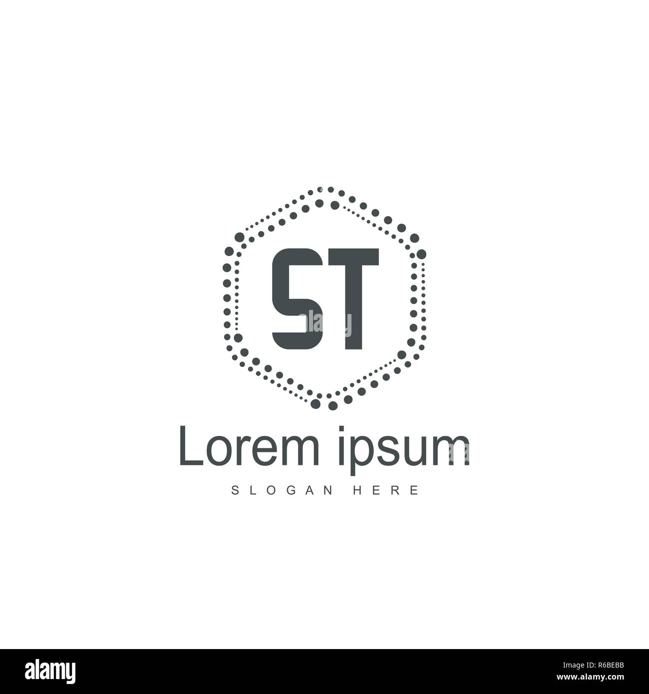 Initial letter ST Logo Template. Minimalist letter logo design Stock ...