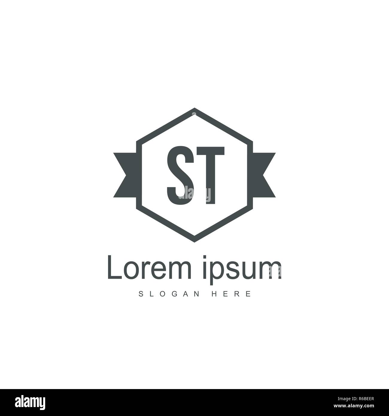 Initial letter ST Logo Template. Minimalist letter logo design Stock ...