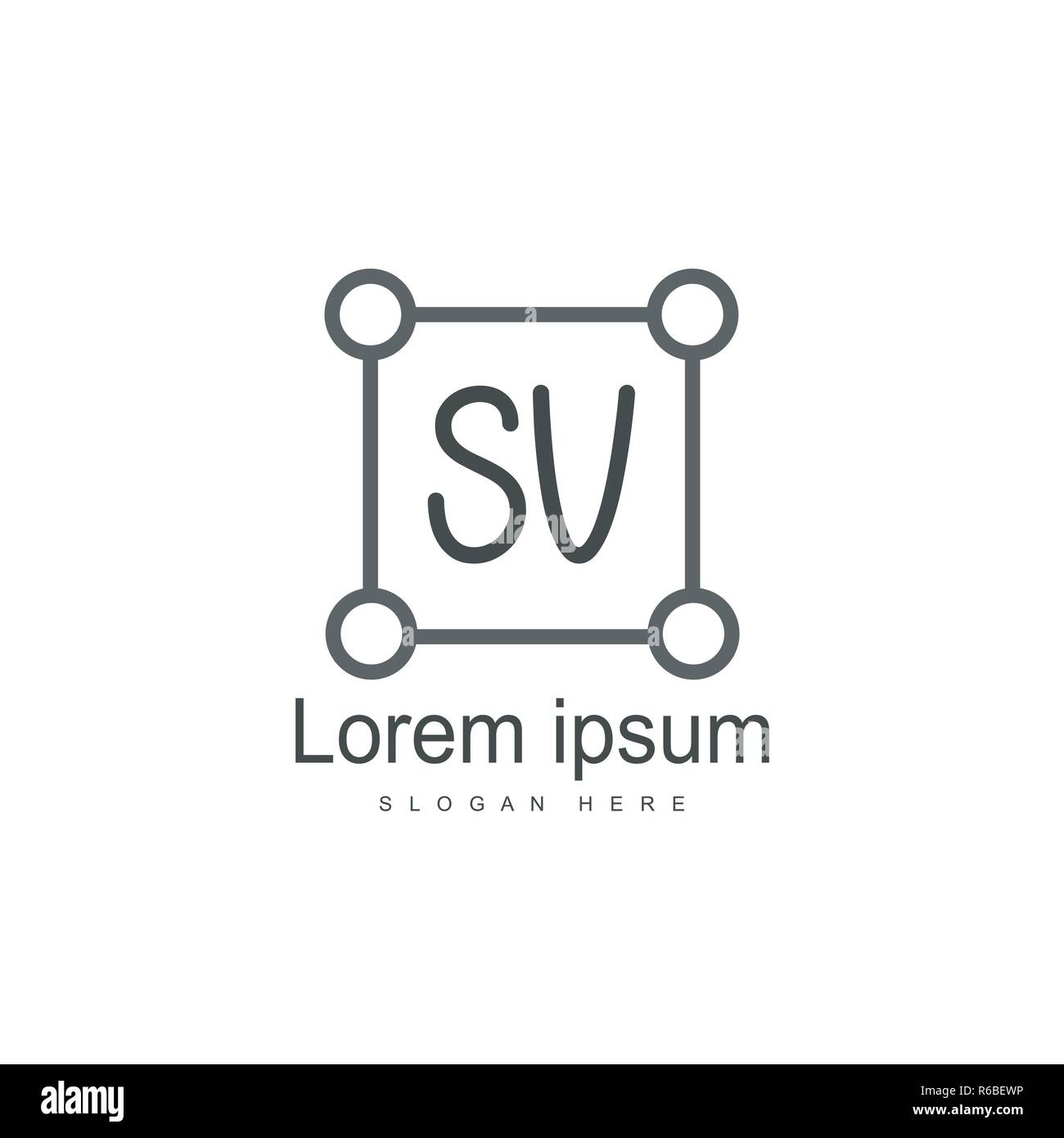 Initial letter SV Logo Template. Minimalist letter logo design Stock Vector Image & Art - Alamy