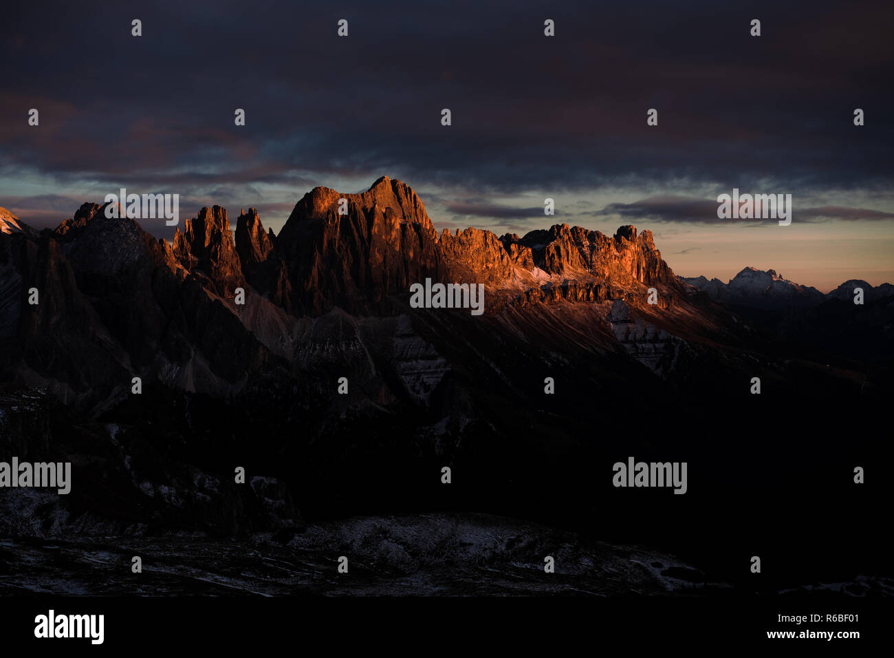 Mountain Range at sunset Stock Photo - Alamy